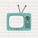 Retro TV Clipart, Vintage TV Clip Art, Television Clipart, Household ...