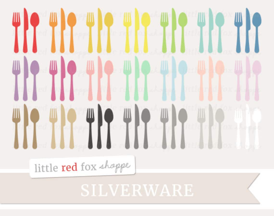 Silverware Clipart Utensil Clip Art Kitchen Cooking Baking | Etsy