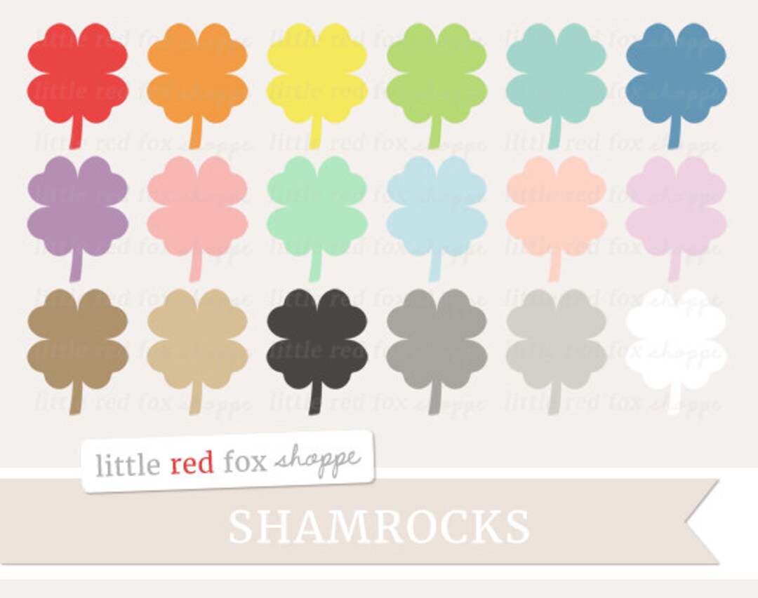 Shamrock Clipart, Clover Clip Art, St. Patrick's Day Clipart, Ireland ...