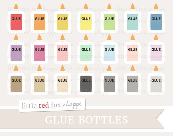 Glue Bottle Clipart Crafting Clip Art Class Classroom School | Etsy