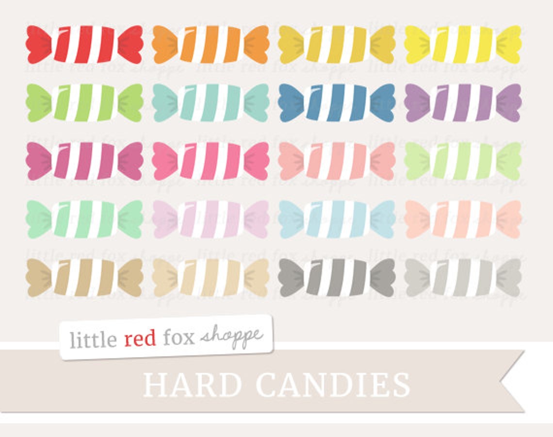 Striped Hard Candy Clipart Halloween Clip Art Candy Clipart - Etsy