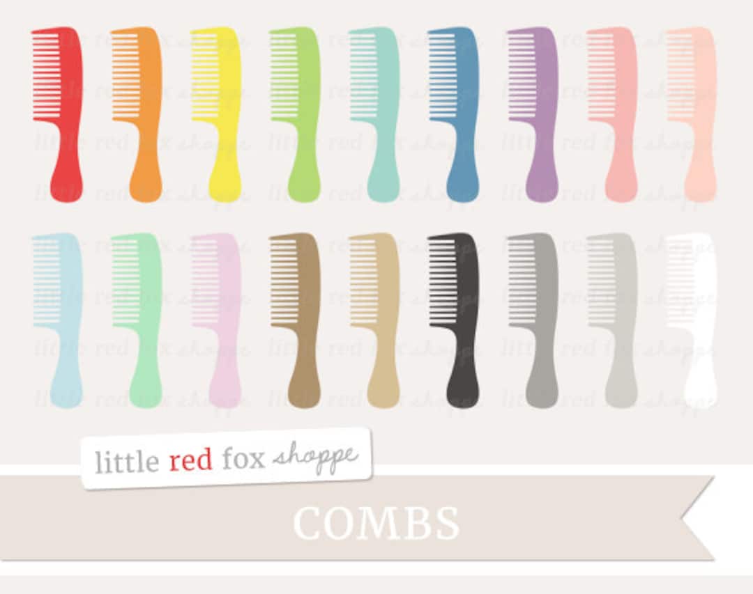 Hair Comb Clipart, Brush Clip Art Parlor Barber Salon Hairbrush Beauty ...