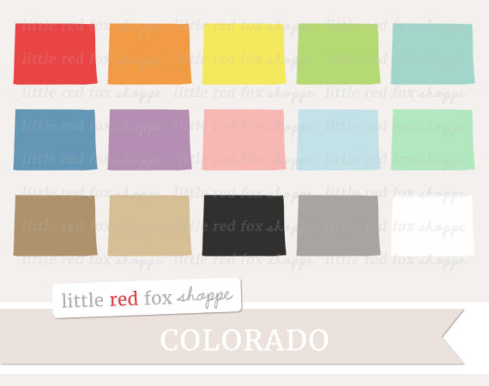 Colorado Clipart US State Clip Art USA Clipart State - Etsy