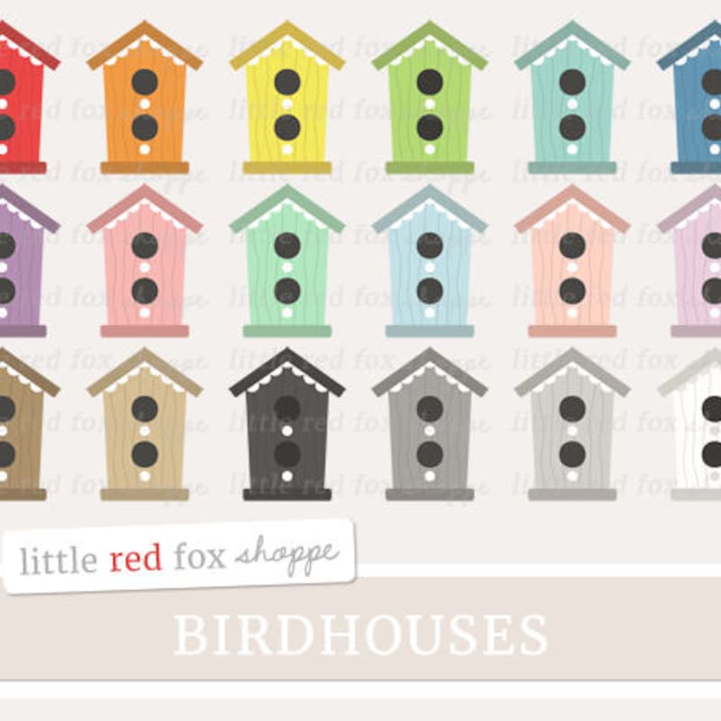 Birdhouse Clipart - Etsy