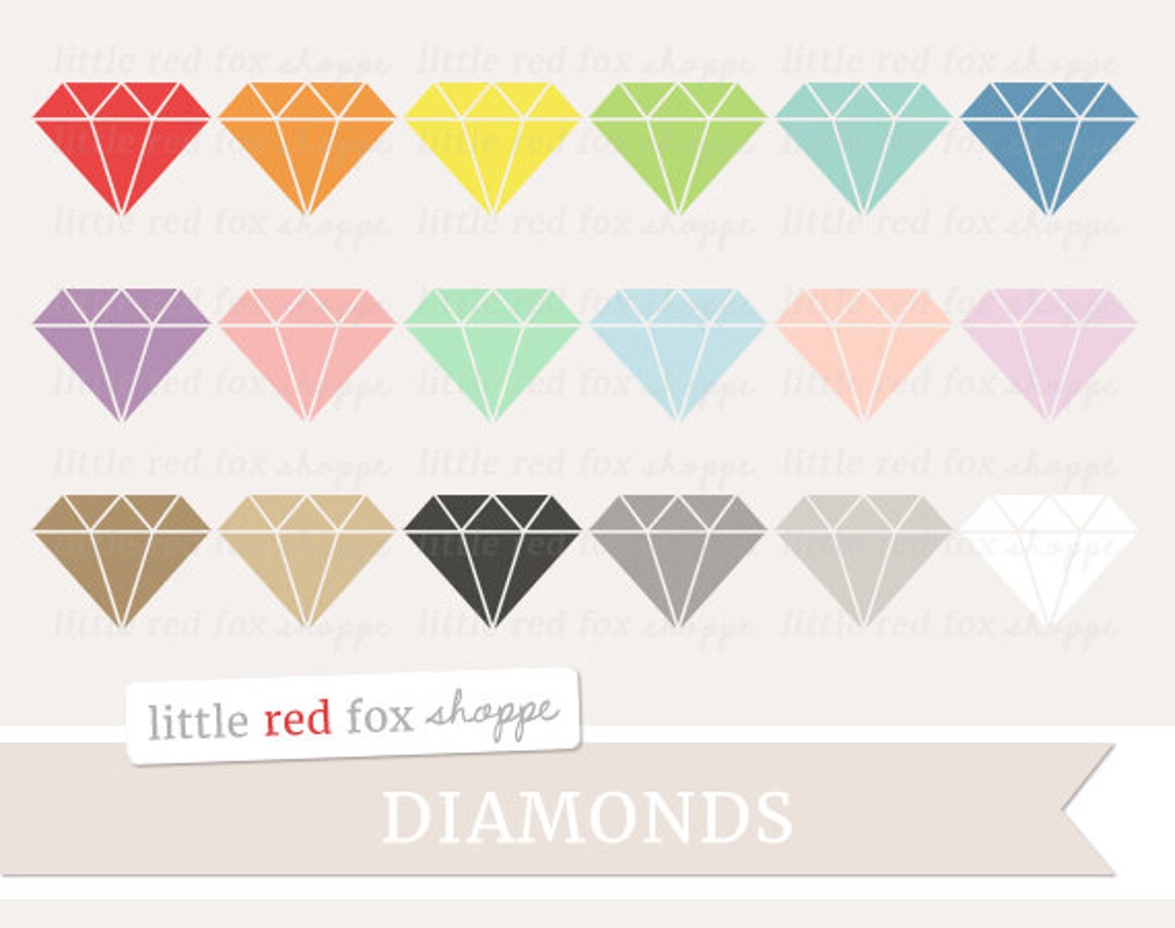 Diamond Clipart, Jewel Clip Art Antique Vintage Jewelry Gem Stone ...
