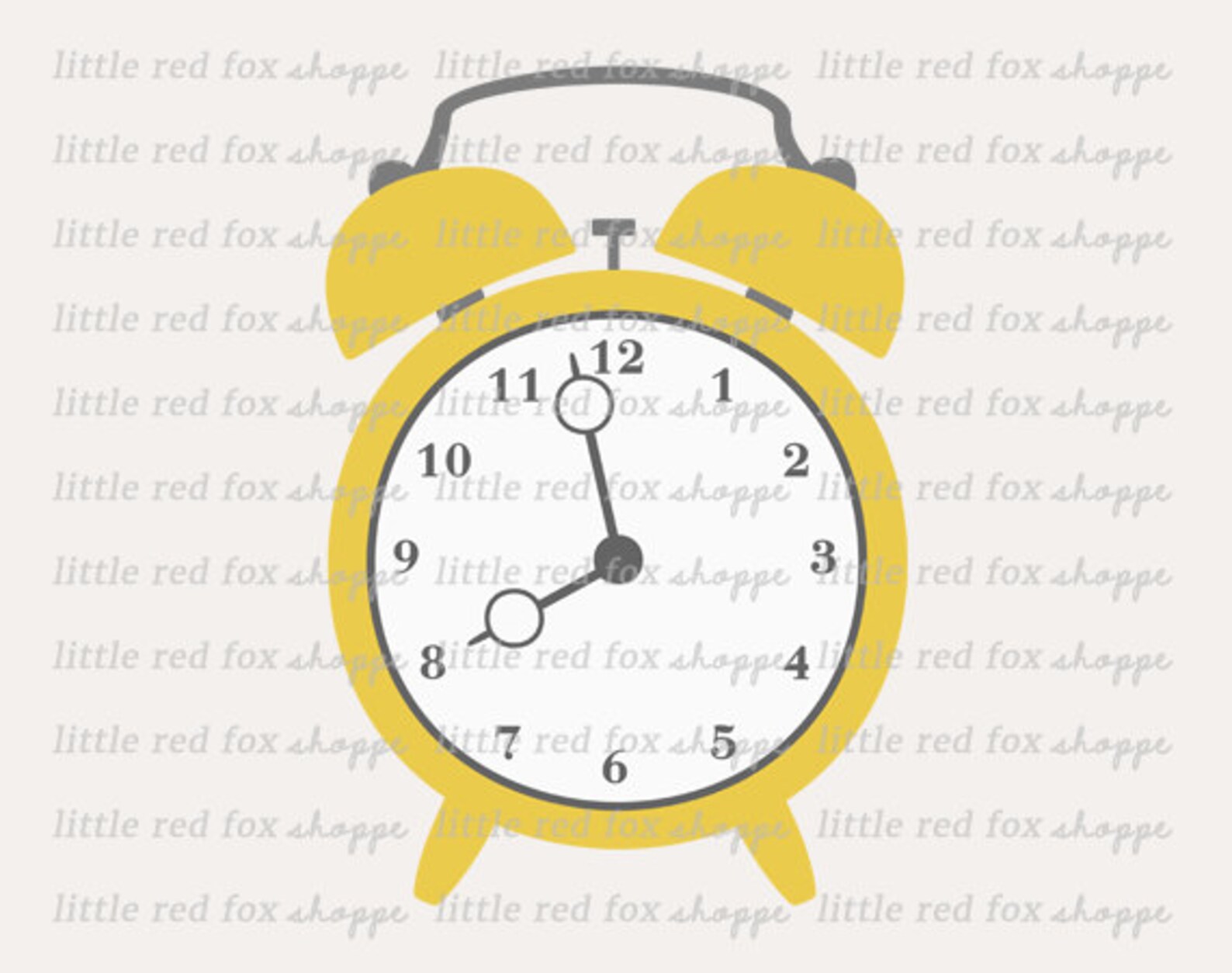 Alarm Clock Clipart Vintage Clock Clip Art Office School - Etsy