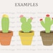 Cactus Kit Clipart, Potted Plant Clip Art Nature Desert Plant Cactuses ...