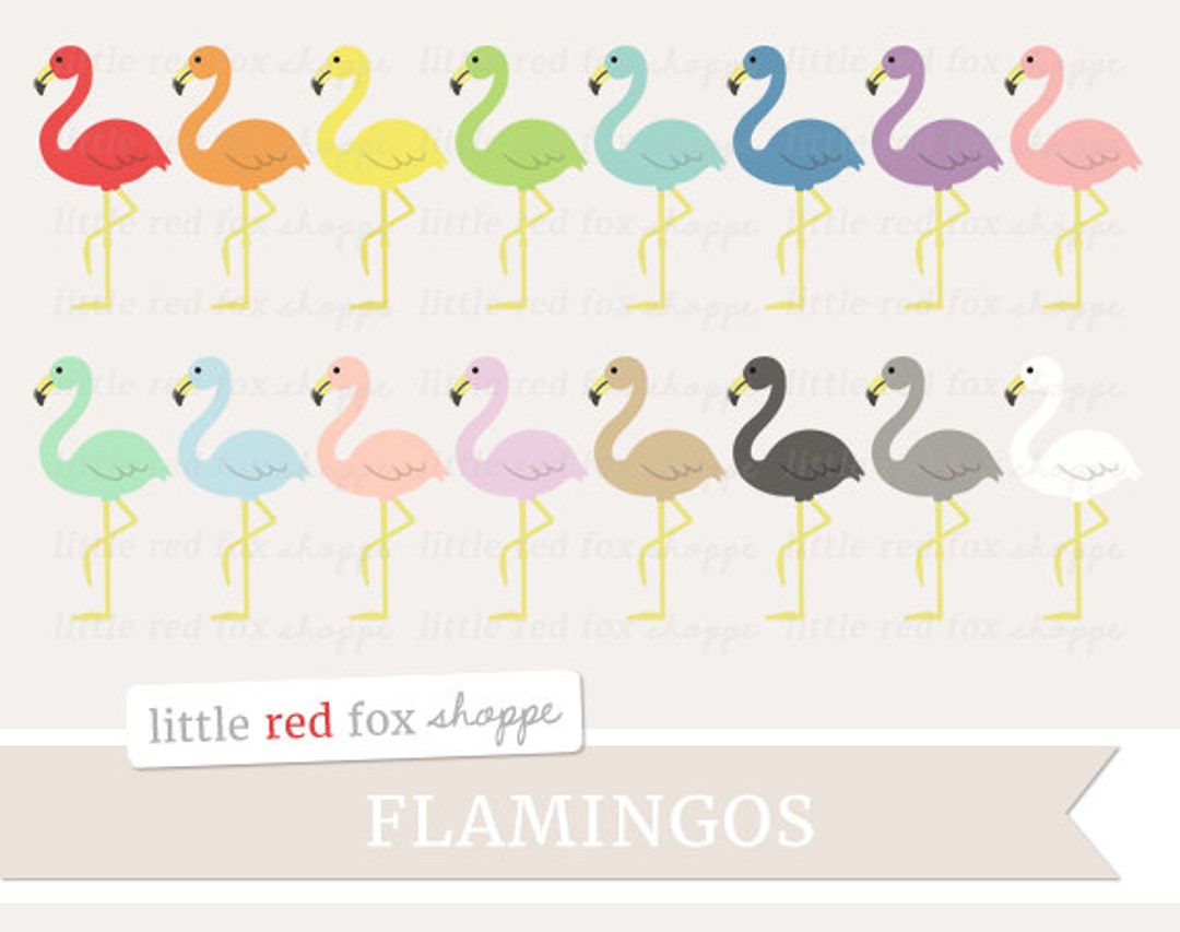 Flamingo Clipart, Summer Clip Art, Pink Flamingo Clipart, Beach Clipart ...