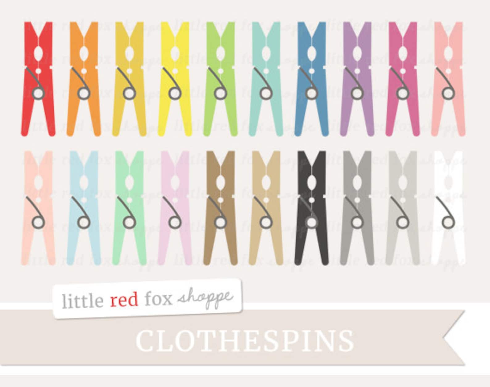 Clothespins Clipart, Laundry Clip Art Clothespin Peg Pin Sewing ...