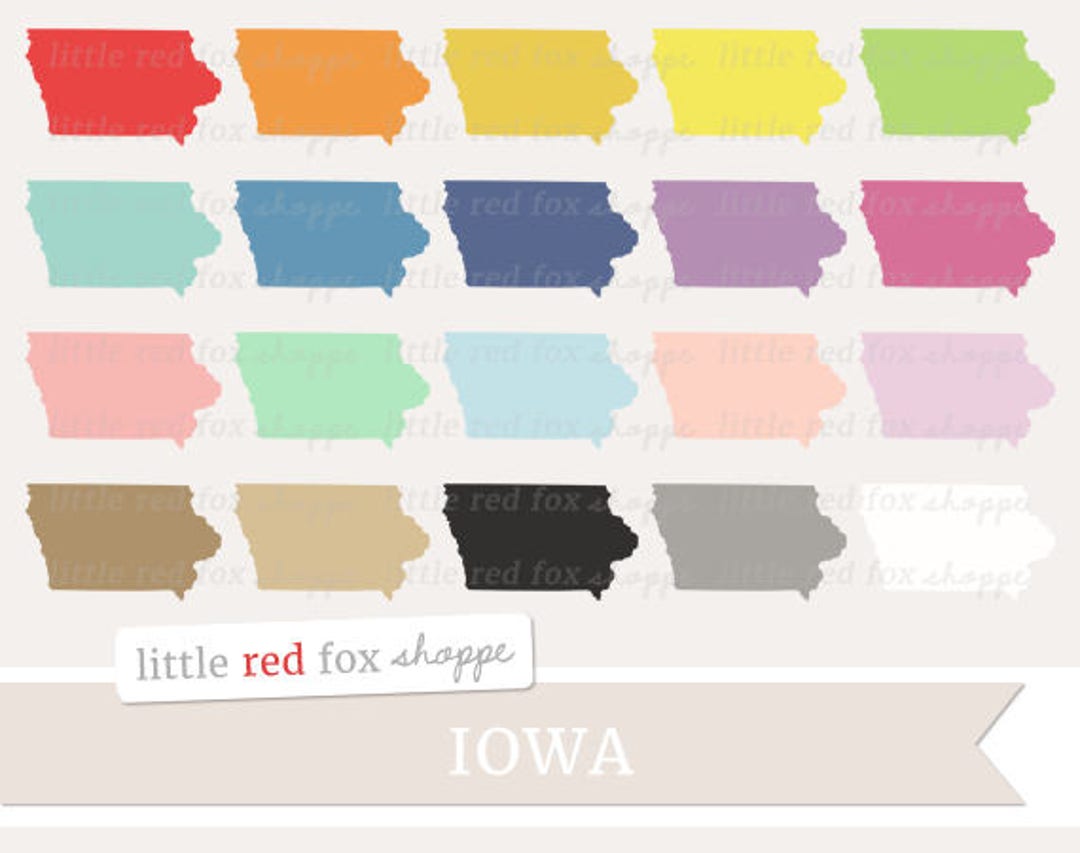 Iowa Clipart, US State Clip Art, USA Clipart, State Clipart, America ...