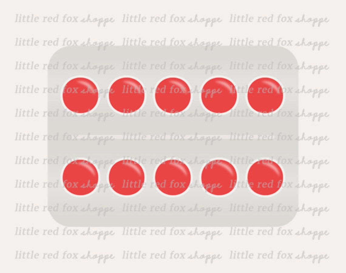 Pill Packet Clipart Medicine Clip Art Health First Aid - Etsy
