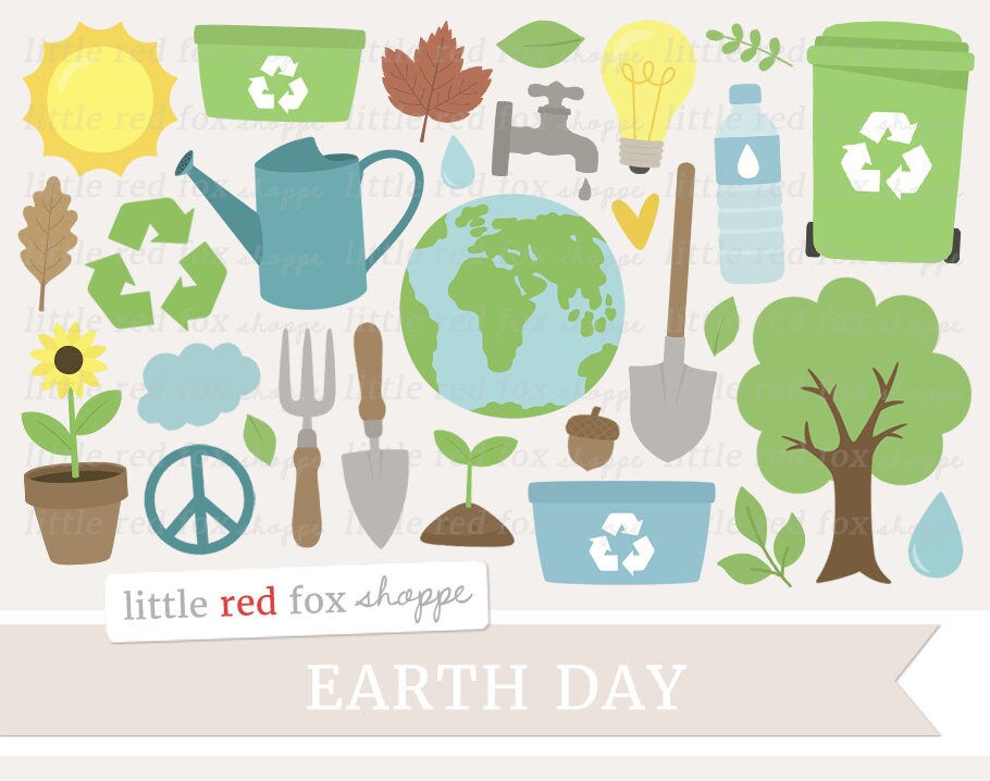 Earth Day Clipart, Recycling Clip Art, Recycle Clipart, Tree Clipart ...