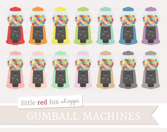 Gumball Machine Clipart Candy Clip Art Gum Ball Dessert Sweet | Etsy Canada