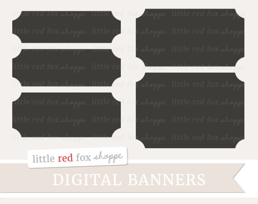 Rectangle Banner Clipart, Digital Frame Clip Art Label Shape Tag Button ...