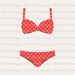Polka Dot Bikini Clipart Swimsuit Clip Art Swim Suit - Etsy