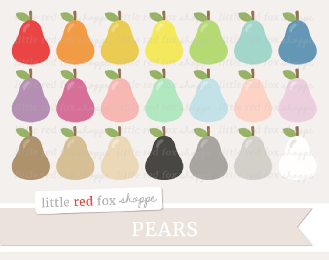 Pear Clipart, Fruit Clip Art Teacher Teaching School Lunch Food Cooking ...