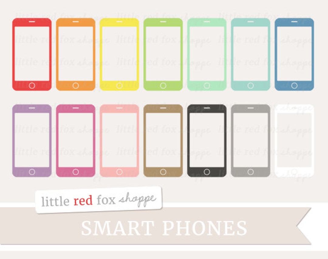 Smart Phone Clipart, Cell Phone Clip Art Telephone Silhouette Shape ...