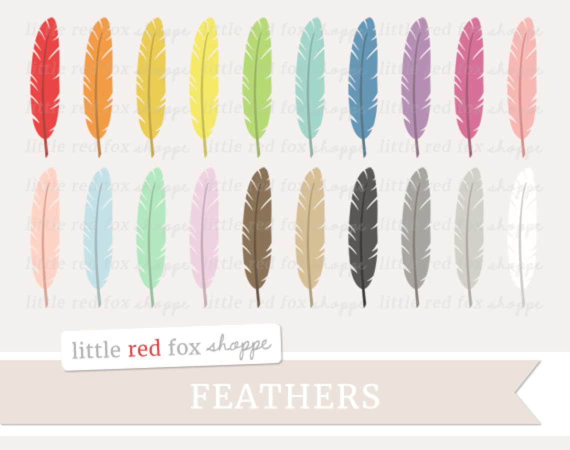Feather Clipart Tribal Clip Art Bird Feather Quill Ink Nature - Etsy