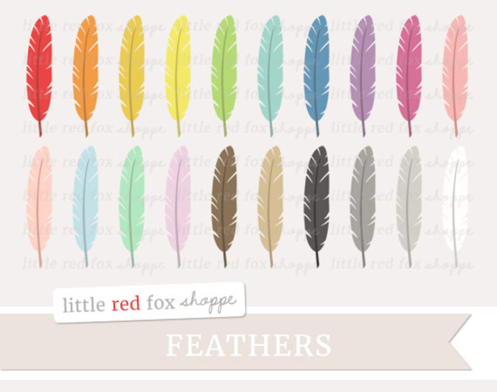 Feather Clipart Tribal Clip Art Bird Feather Quill Ink Nature - Etsy