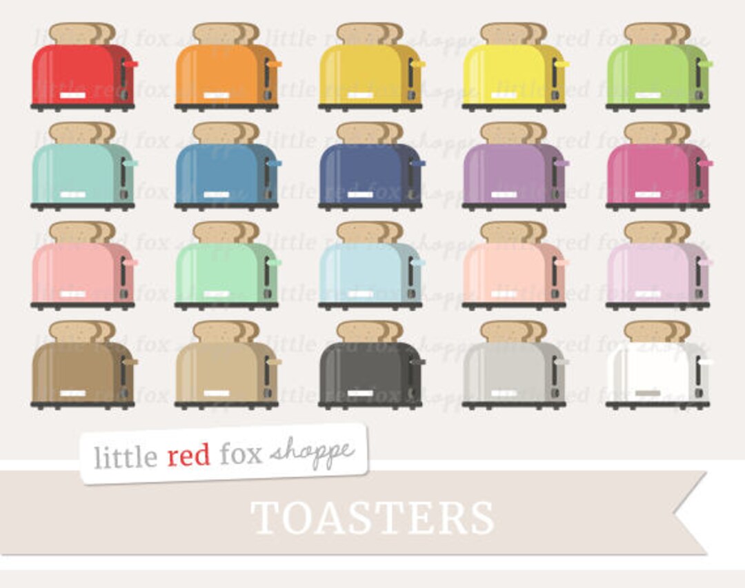Toaster Clipart, Breakfast Clip Art, Kitchen Clipart, Appliance Clipart ...