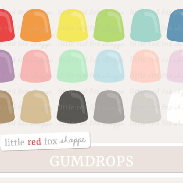 Gumdrop Clip Art - Etsy
