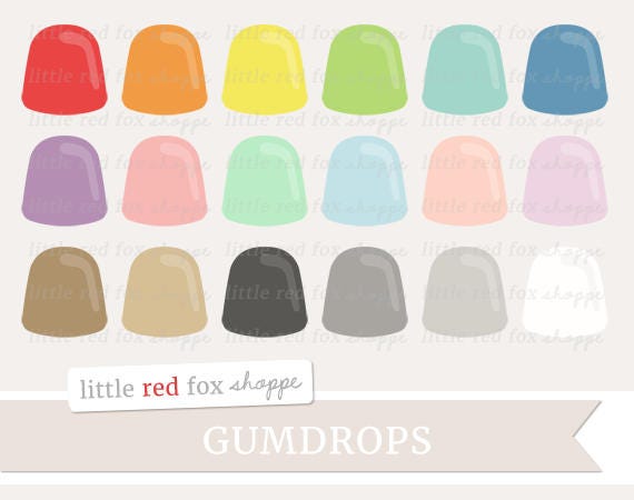 Gumdrop Clipart, Candy Clip Art, Gum Drop Clipart, Easter Clipart ...