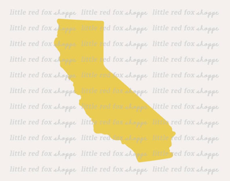 California Clipart US State Clip Art USA Clipart State - Etsy