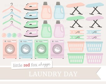 Laundry Clip Art Instant Download Detergent Washing Machine - Etsy