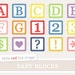 Baby Blocks Clipart, Nursery Digital Clip Art Block Letter Number ...