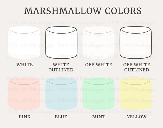 Kawaii Marshmallow Kit Clipart, Kawaii Clip Art Expression Happy Sad ...