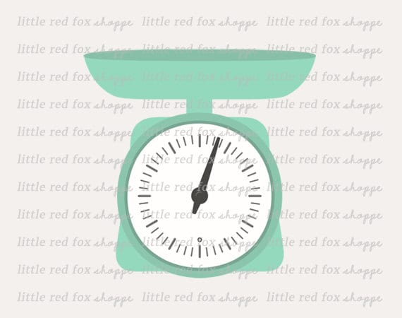 Kitchen Scale Clipart Food Scale Clip Art Baking Kitchen | Etsy