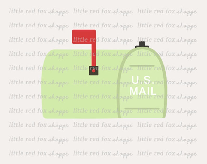 Mailbox Clipart Mail Box Clip Art Post Office Postal Service | Etsy