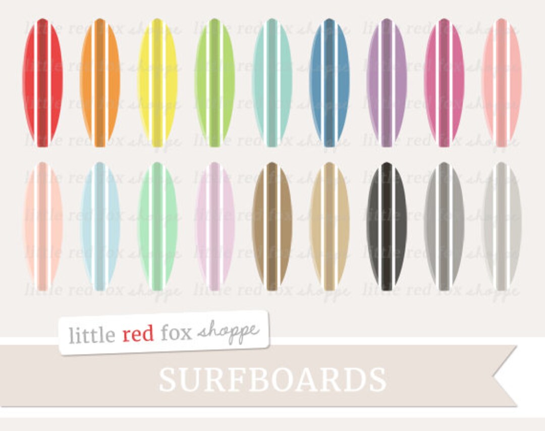 Surfboard Clipart, Beach Clip Art, Surfing Clipart, Surf Clipart ...