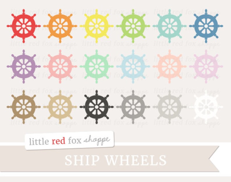Ship Wheel Clipart Nautical Clip Art Sailor Ocean Sea Boat | Etsy
