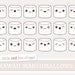 Kawaii Face Clipart, Cute Faces Clip Art Expression Happy Sad Smile Kit ...