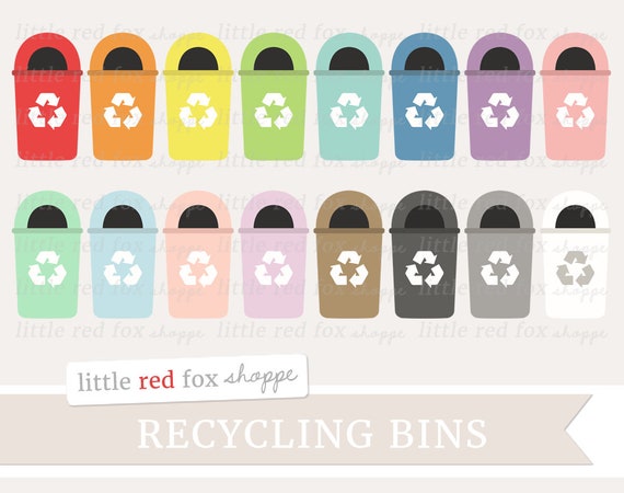 Recycling Bin Clipart Recycle Clip Art Cleaning Clipart | Etsy Hong Kong