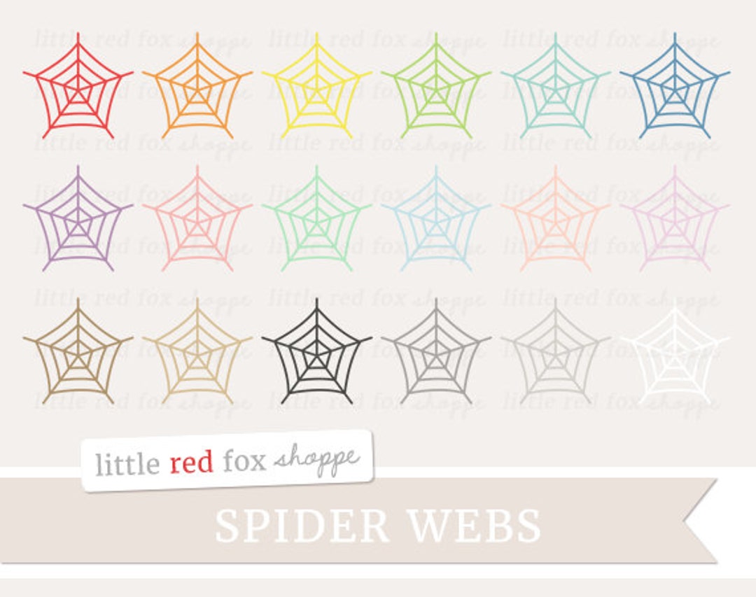 Spider Web Clipart Halloween Clip Art Spooky Fall Autumn - Etsy