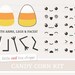 Kawaii Candy Corn Kit Clipart, Halloween Clip Art Expression Happy Sad ...
