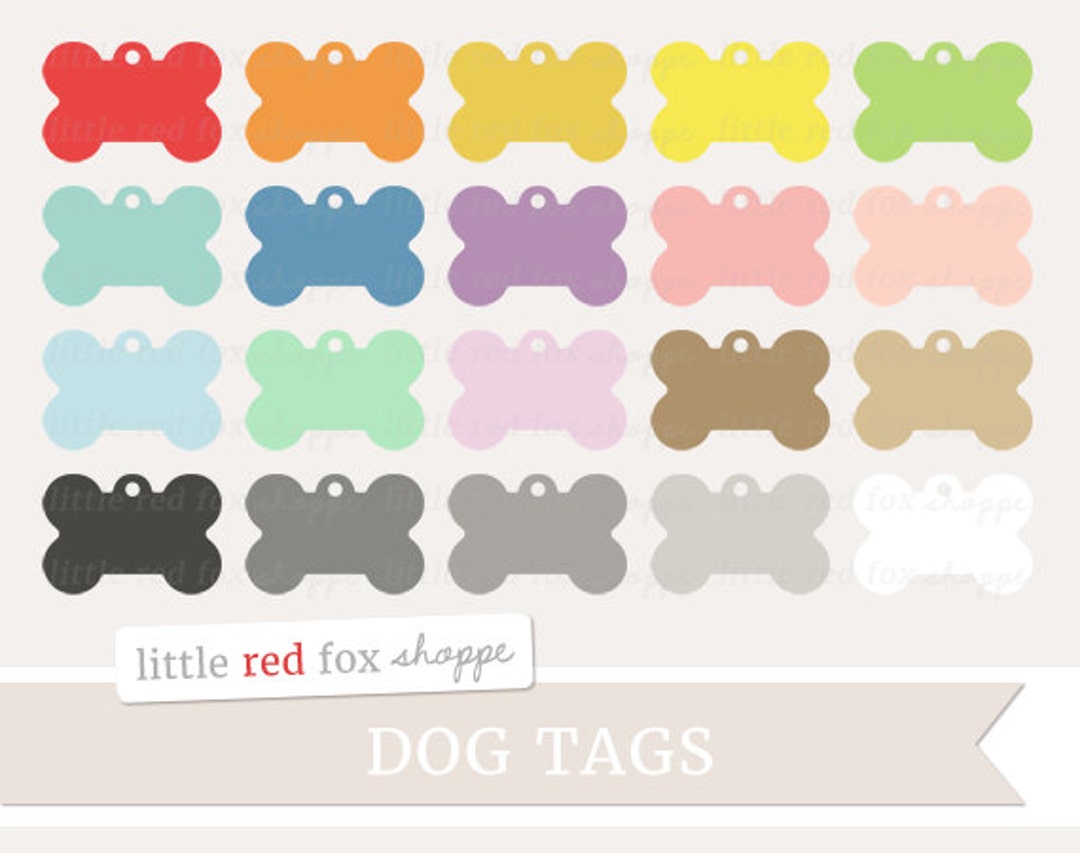 Dog Tag Clipart, Pet Tag Clip Art, Dog Collar Clipart, Name Tag Clipart ...