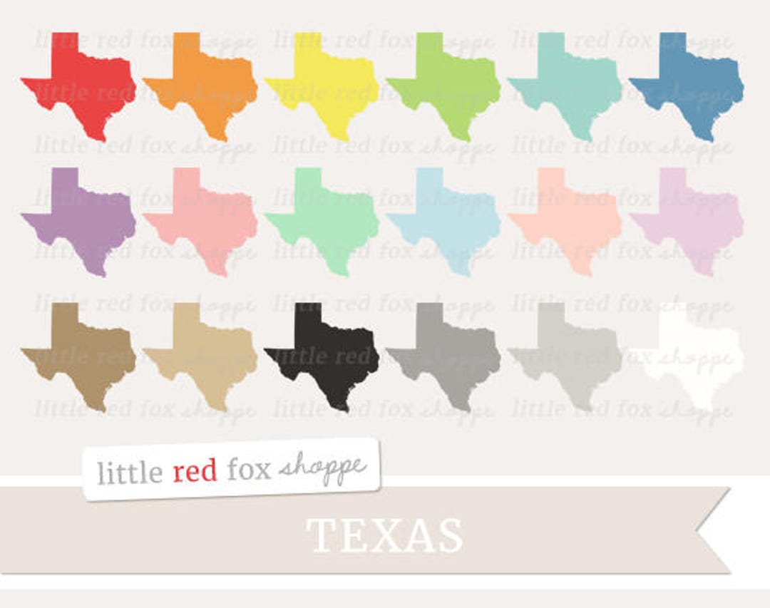 Texas Clipart, US State Clip Art, Texan Clipart, State Clipart, America ...