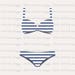 Striped Bikini Clipart, Swimsuit Clip Art, Swim Suit Clipart, Summer ...