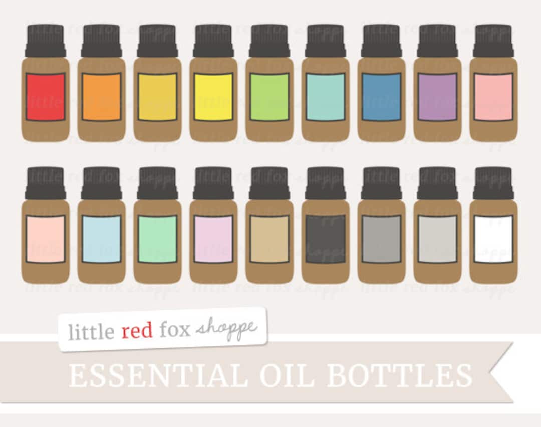 Essential Oil Bottle Clipart, Aromatherapy Clip Art Wellness Health ...