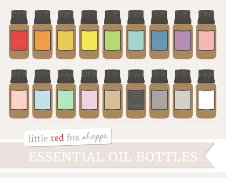 Essential Oil Bottle Clipart Aromatherapy Clip Art Wellness - Etsy