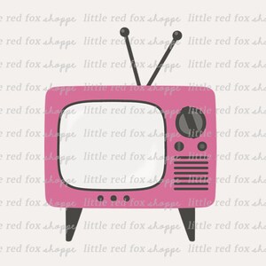 Retro TV Clipart, Vintage TV Clip Art, Television Clipart, Household ...