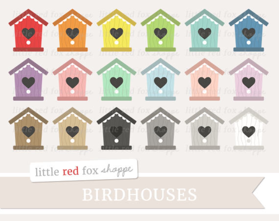 Birdhouse Clipart, Bird House Clip Art, Bird Clipart, Garden Clipart ...