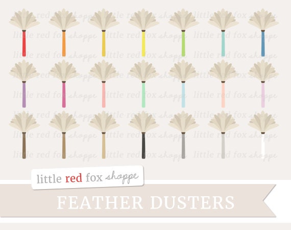 Old Feather Duster Clip Art Duster Pink Blue, Clean, Maid, Cleaning