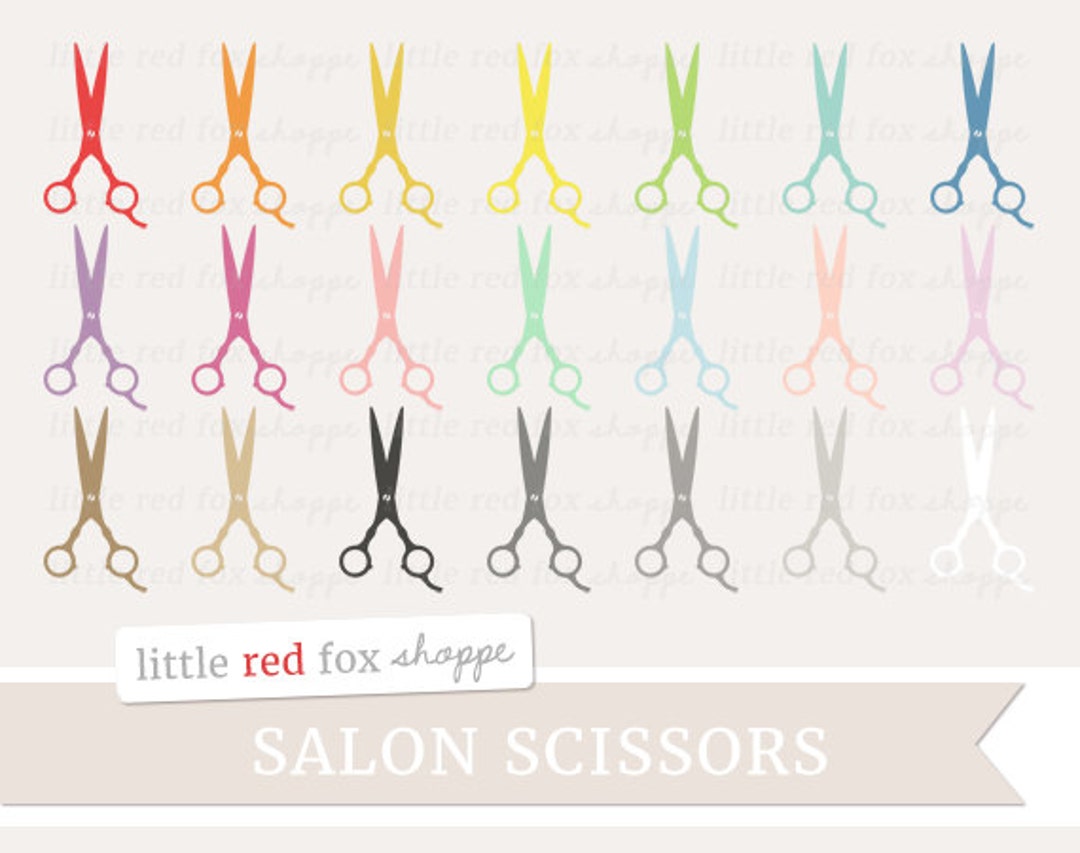 Salon Scissors Clipart, Beauty Shop Clip Art Hair Stylist Shears ...