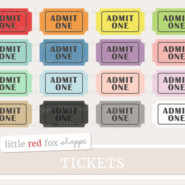 Admit One Ticket Clipart - Etsy