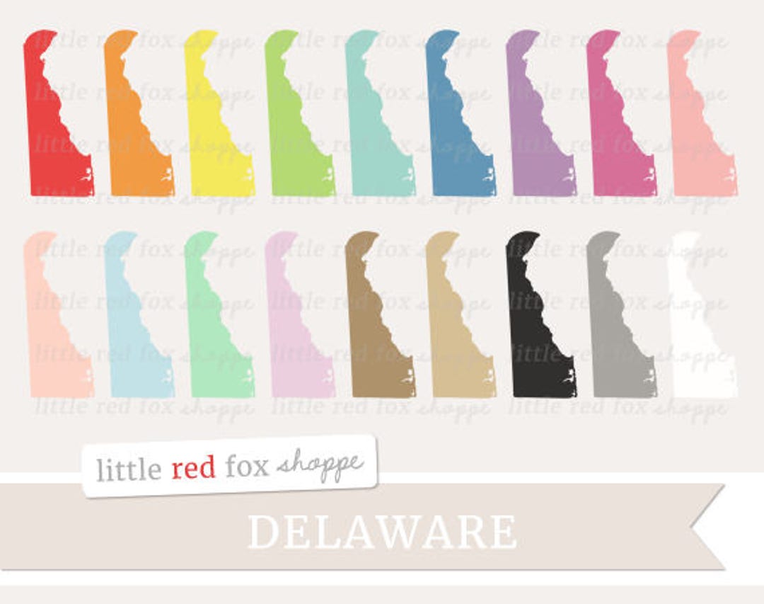 Delaware Clipart, US State Clip Art, USA Clipart, State Clipart ...