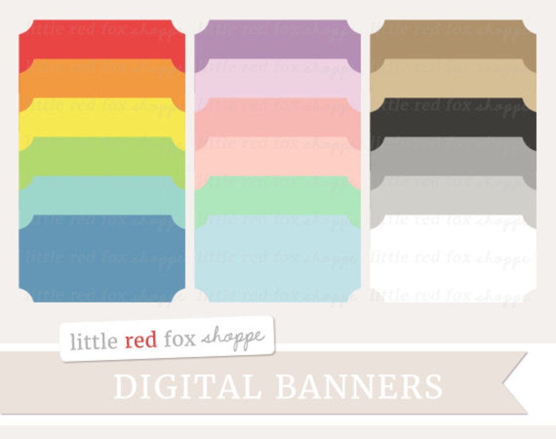 Rectangle Banner Clipart, Digital Frame Clip Art Label Shape Tag Button ...